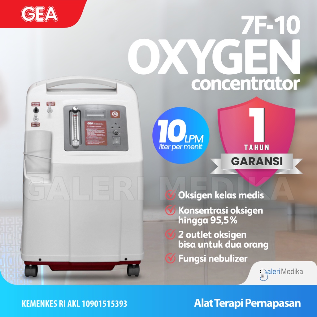 Jual Oxygen Concentrator GEA 7F-10 LPM / 7F10LPM - Mesin Penghasil ...