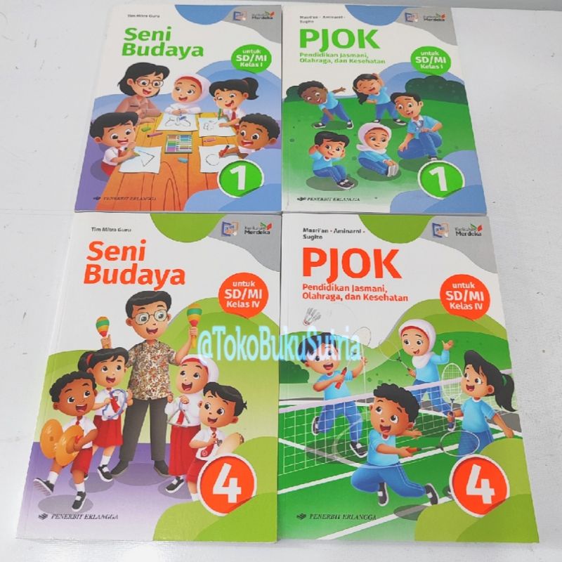 Jual Buku Paket Seni Budaya Dan PJOK Kurikulum Merdeka Belajar Kelas 1 dan 4 SD Penerbit ...