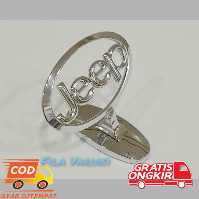 Jual Emblem Mobil Logo Kap Mesin Berdiri Lambang Jeep | Shopee Indonesia