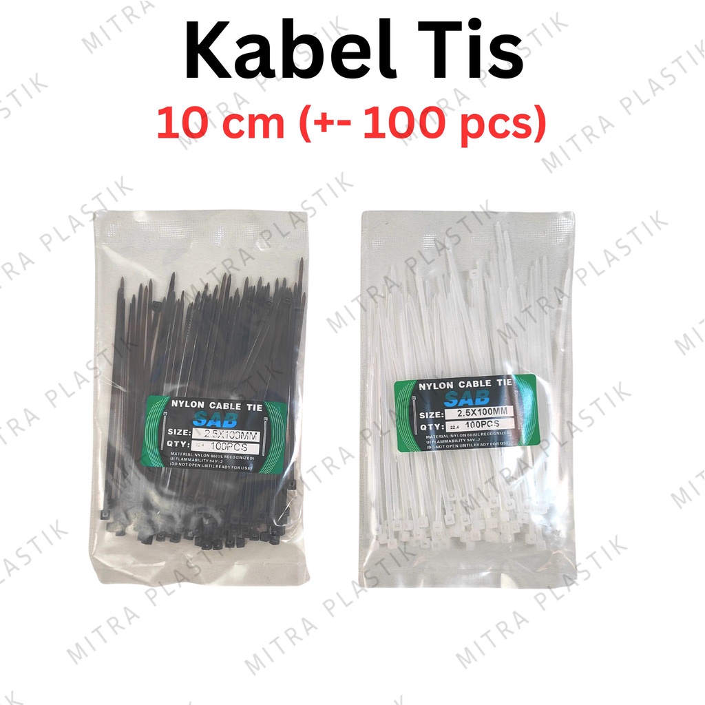 Jual Kabel Tis 10 cm isi 100 pcs Nylon Cable Tie Tali Ripet | Shopee ...