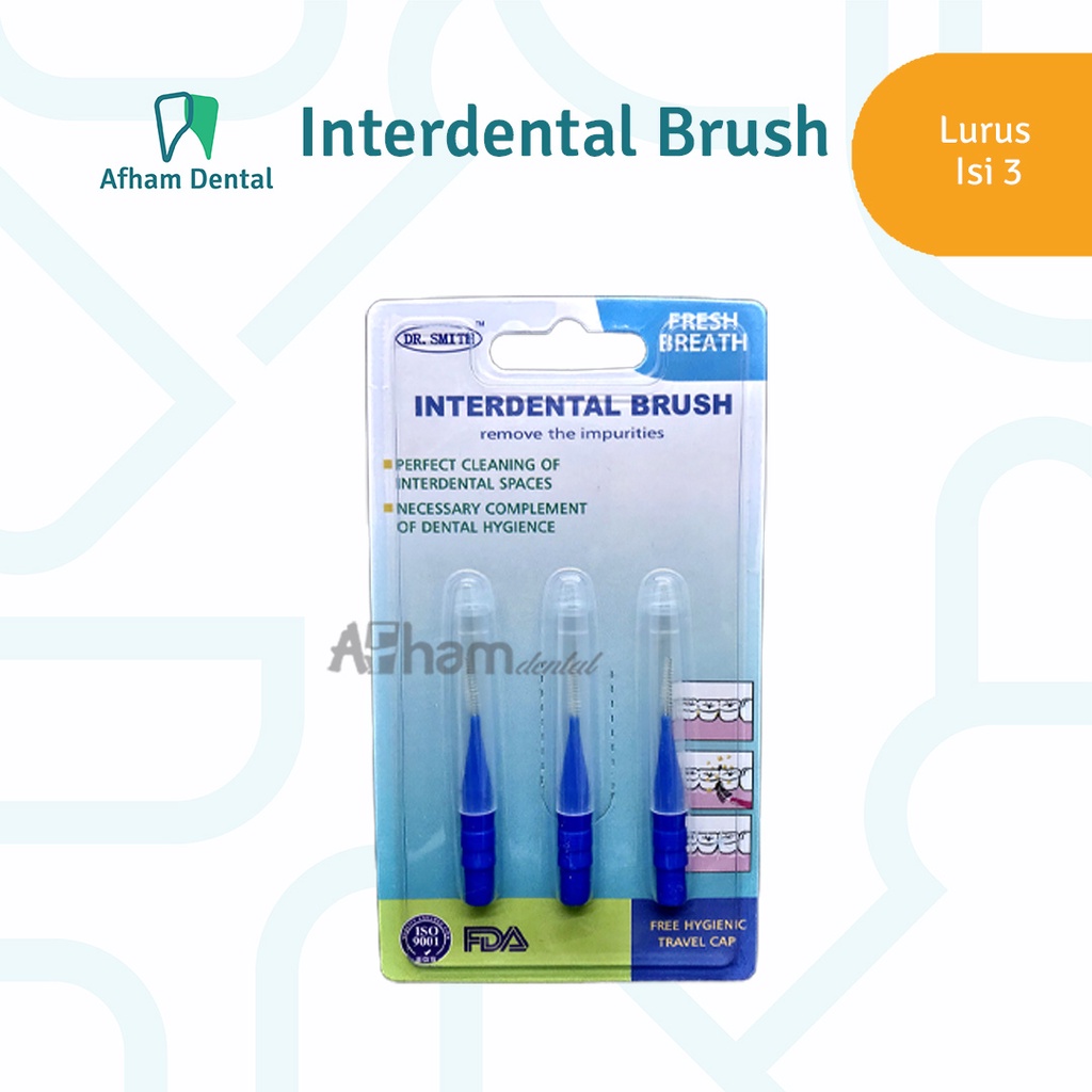 Jual SIKAT GIGI ORTHO BEHEL INTERDENTAL BRUSH ISI 5 AFHAM DENTAL ...