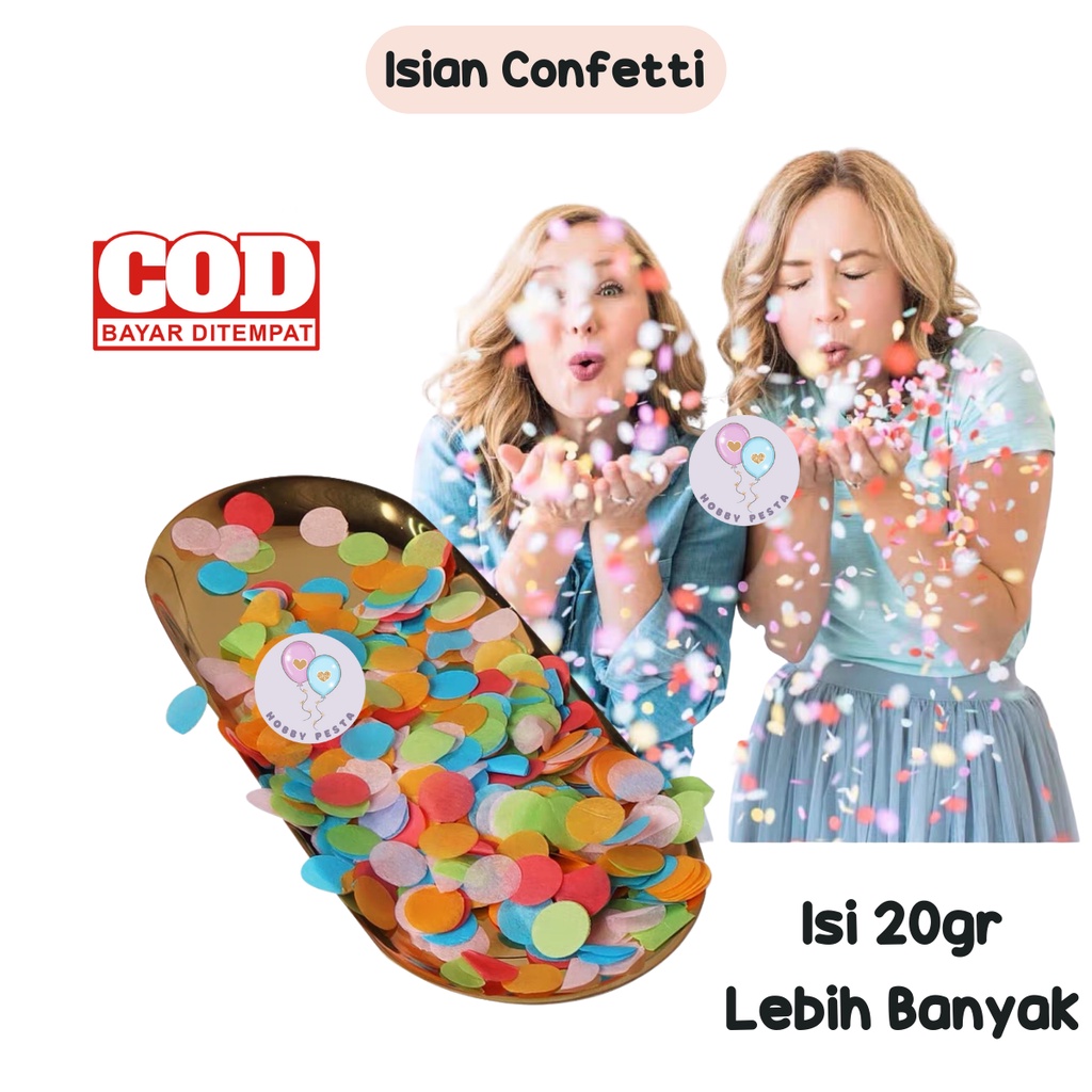 Jual ISIAN CONFETTI 20gr / ISI CONFETTI BALON (HANYA ISI SAJA TANPA ...