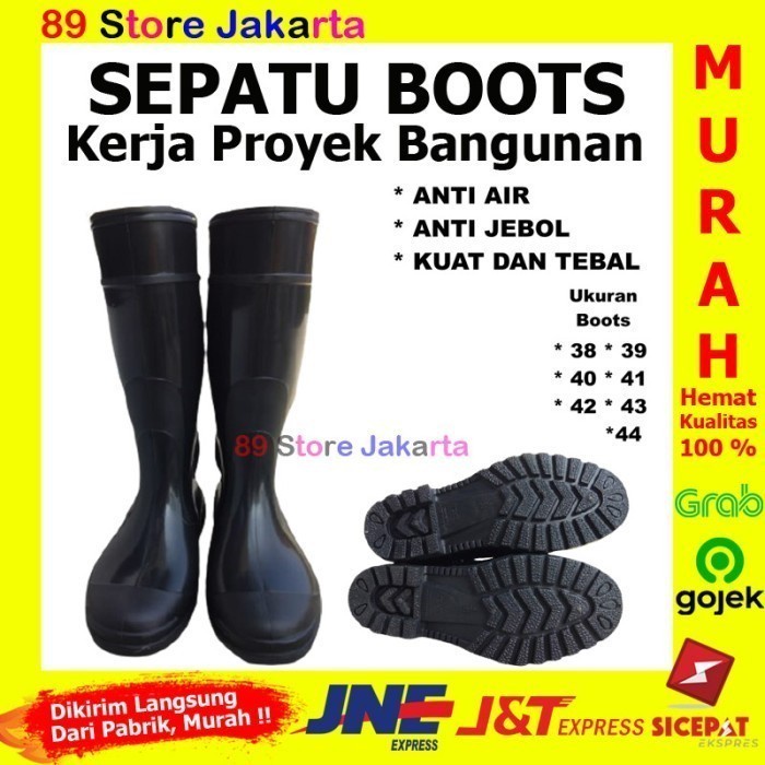 Jual SEPATU BOOTS PRIA / SEPATU BOOT KERJA PROYEK BANGUNAN BAHAN PVC ...