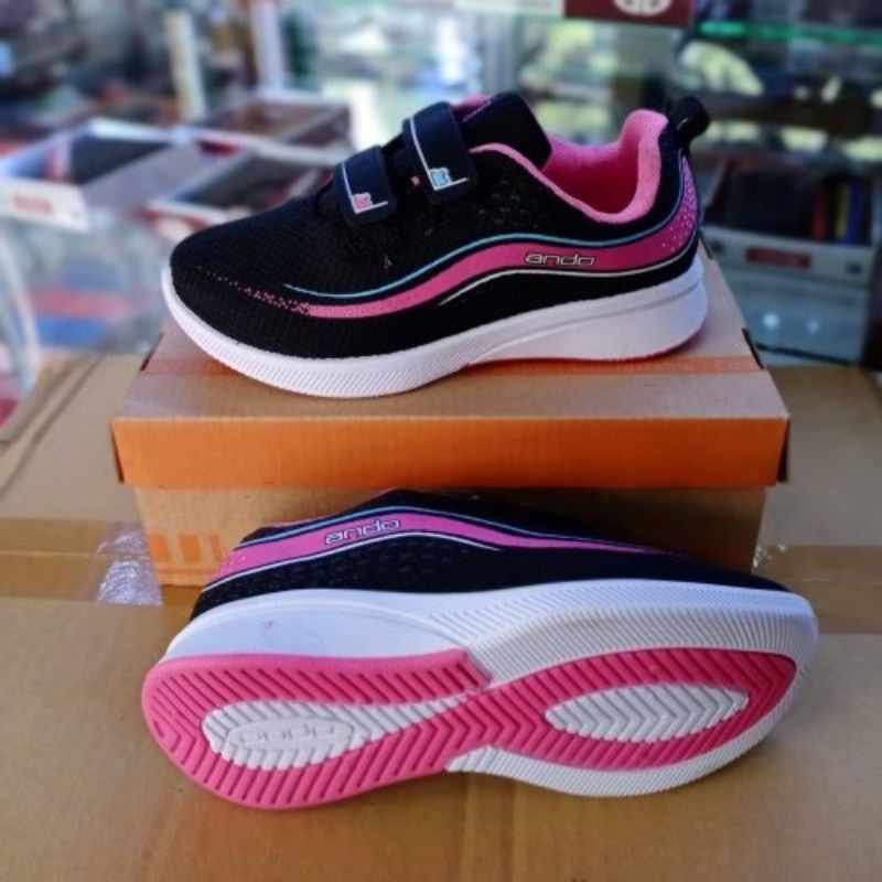 Jual 24-42 SEPATU SEKOLAH ANAK PEREMPUAN ANDO SEPATU KERJA HITAM PINK PAUD TK SD SMP KETS ...