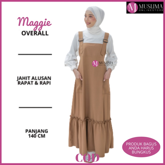 Jual MAGGIE OVERALL PREMIUM DRESS KOREA OUTER PANJANG WANITA JUMSUIT ...