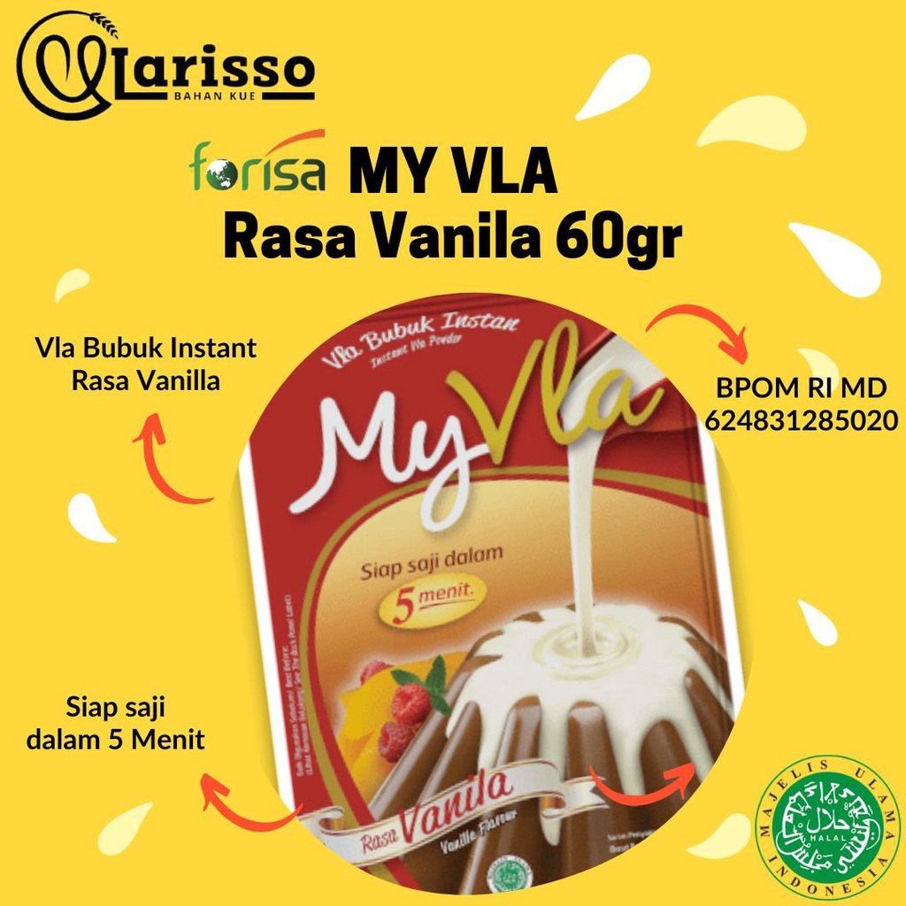Jual [6 pcs] NUTRIJELL MY VLA VANILA VLA BUBUK INSTAN RASA VANILA 60GR ...