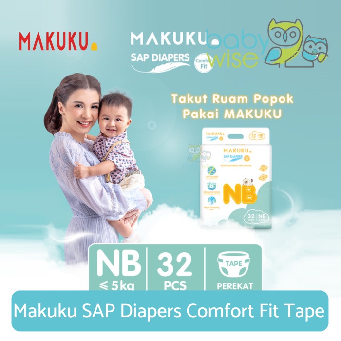 Jual Makuku SAP Diapers Comfort Fit Tape - Popok Perekat Anak Bayi ...