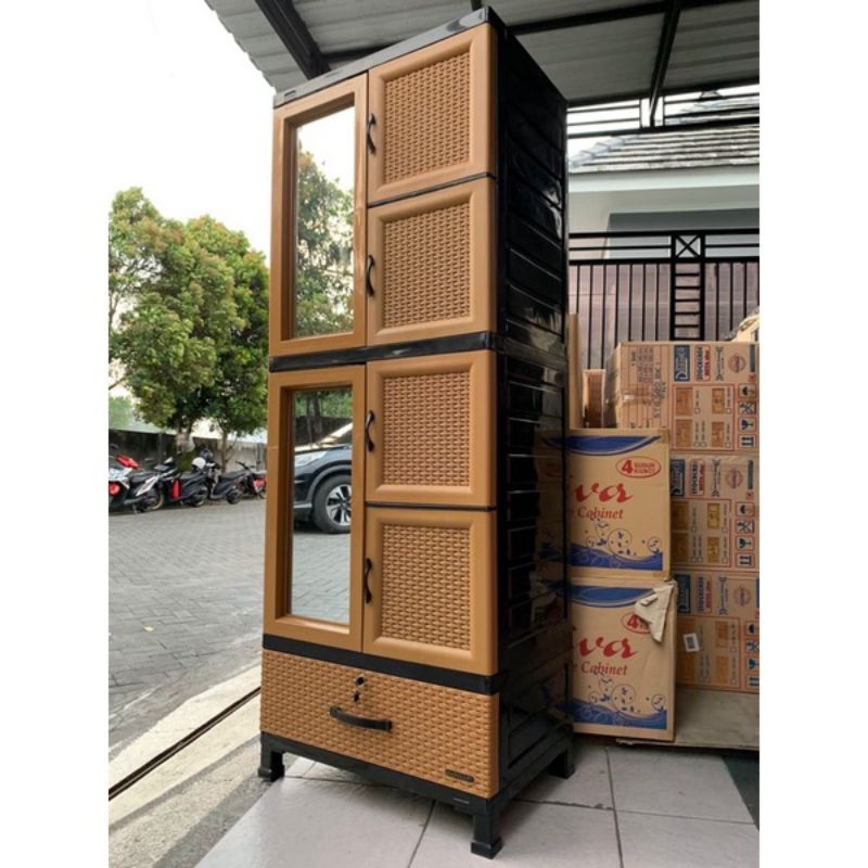 Jual Lemari Plastik Jumbo 5 susun Napolly (CRS 5.2C.4 MU. 1D) | Shopee ...