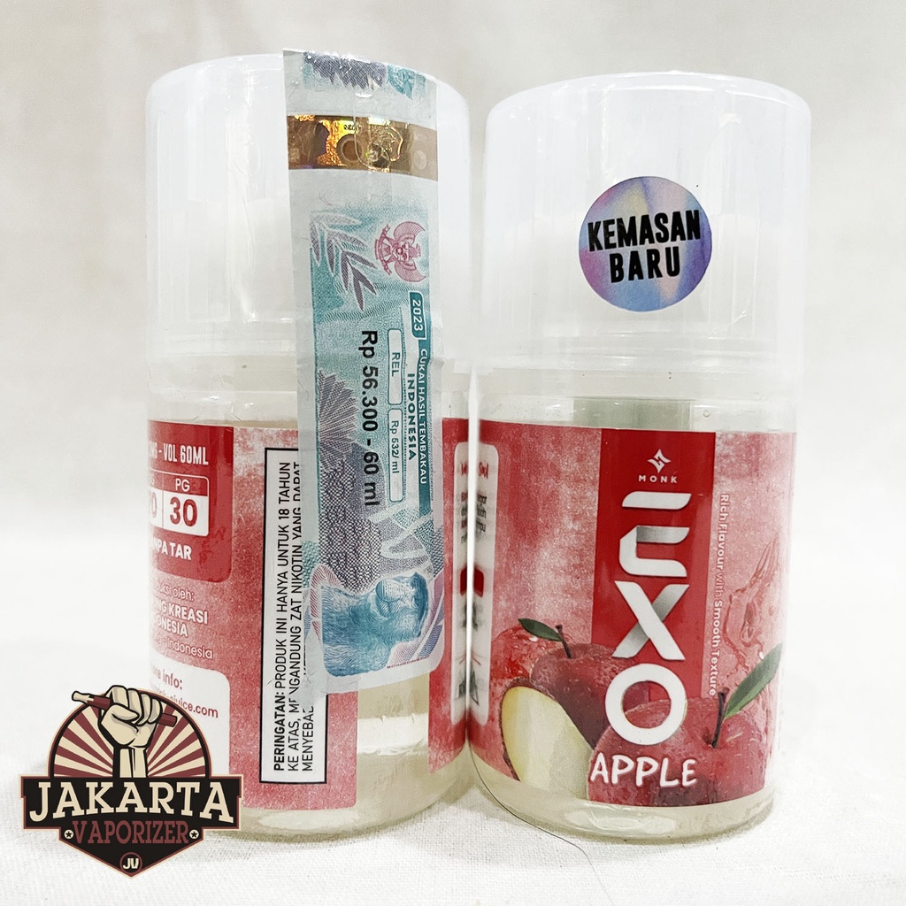 Jual EXO APPLE 60ML 3MG BY MONK CLOUD | Shopee Indonesia