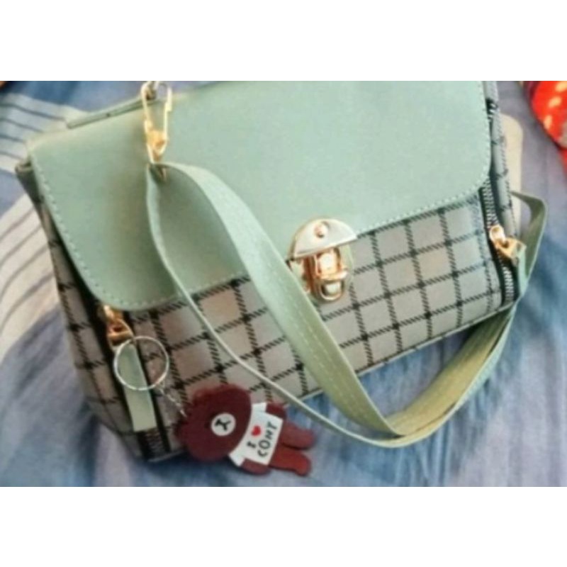 Jual tas motif kotak korea | Shopee Indonesia