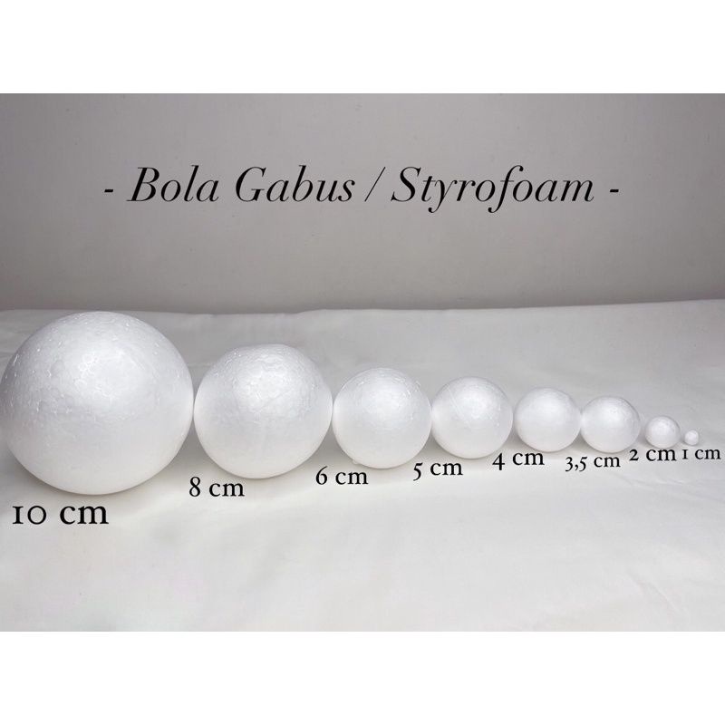Jual Bola gabus / Styrofoam Ball Bola Sterofoam Bola Foam Polystyrene ...
