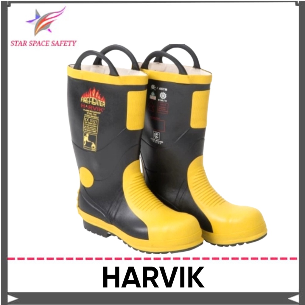 Jual SEPATU PEMADAM KEBAKARAN HARVIK SAFETY SHOES BOOT FIRE HARVIK ...