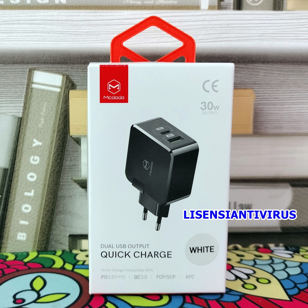 Jual MCDODO CH-692 Adaptor Charger PPS Dual Output Usb + PD Type C Fast 30W | Shopee Indonesia