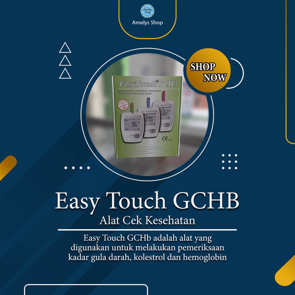 Jual Easy Touch Alat GCU (Gula, Kolesterol, Asam Urat) - Easy Touch Alat GCHb (Gula, Kolesterol ...