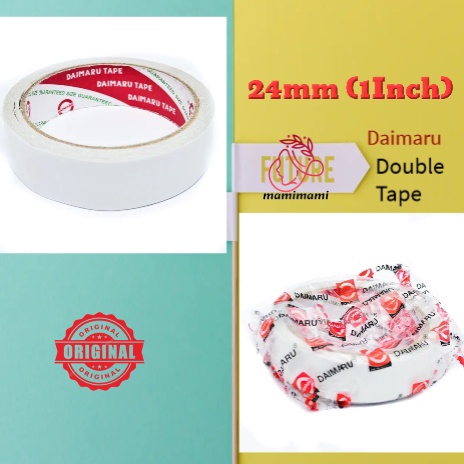 Jual DAIMARU DOUBLE TAPE 1" 24 MM x 12 YARD / DOBEL TIP DAIMARU 1 INCH | Shopee Indonesia
