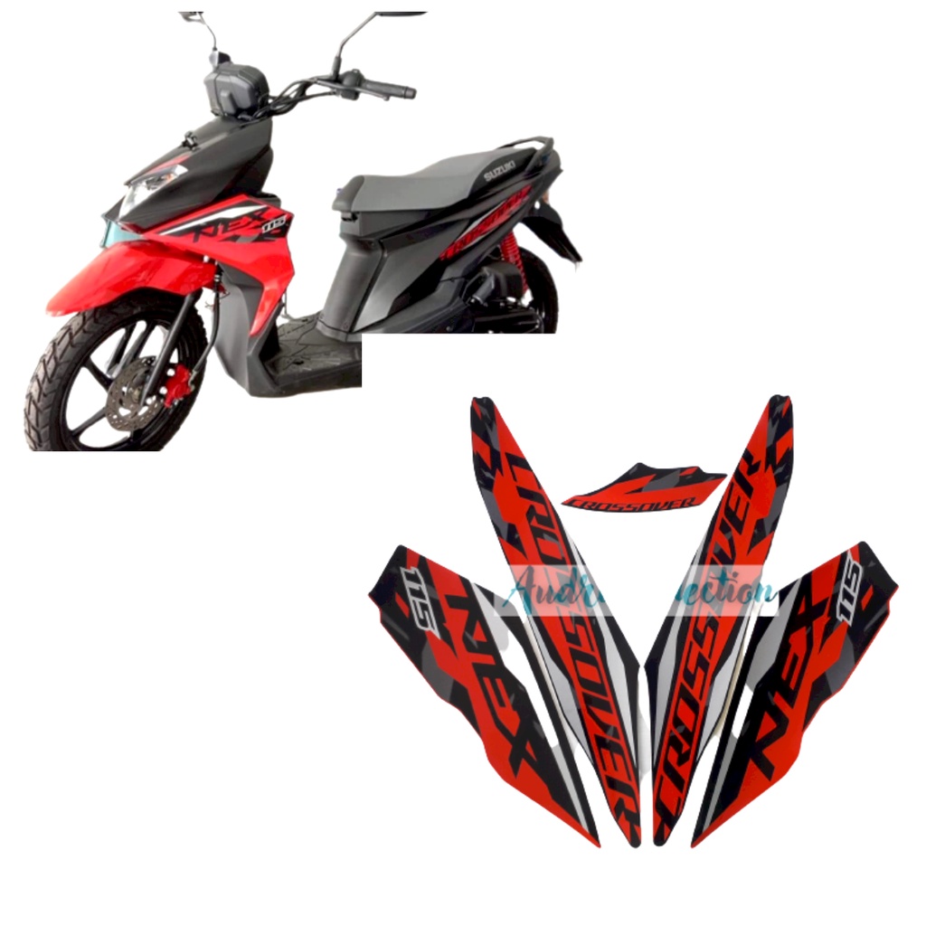 Jual Stiker striping lis motor suzuki nex crossover 115 2021 hitam ...
