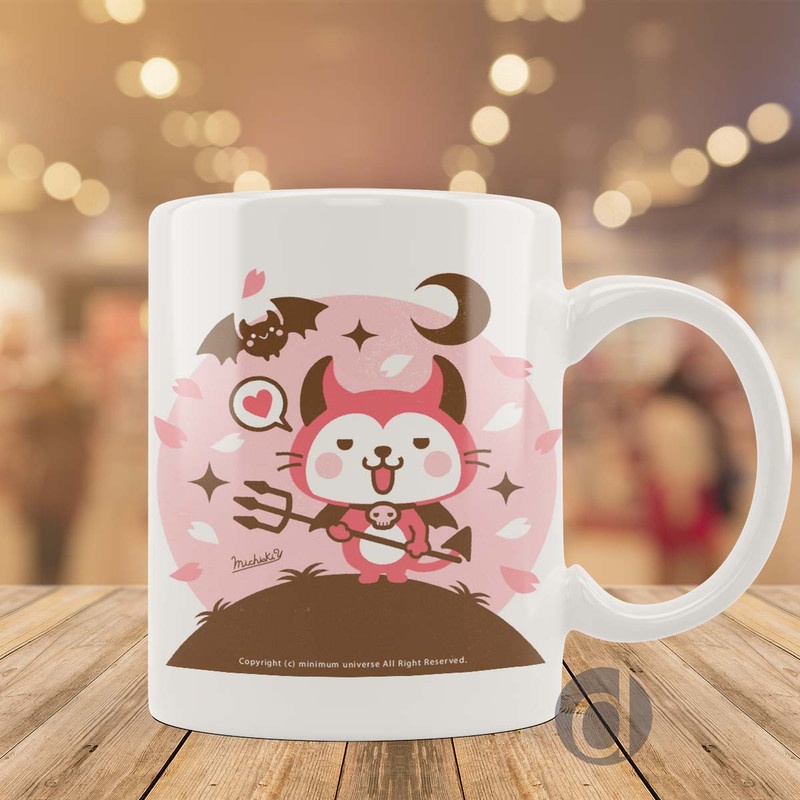 Jual Mug Motif Hewan Cute Illustration Devil cat V5 | Shopee Indonesia