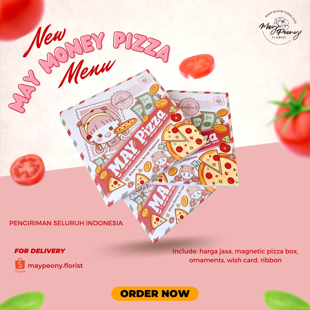 Jual MAY MONEY PIZZA PECAHAN KECIL - BUKET UANG BUKET BUNGA MONEY PIZZA ...
