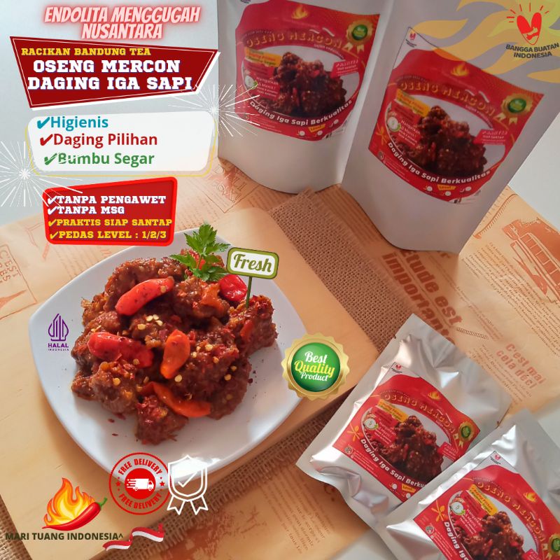 Jual Oseng Mercon Marituang Daging Iga Sapi / Iga Sapi Mercon Siap Saji ...