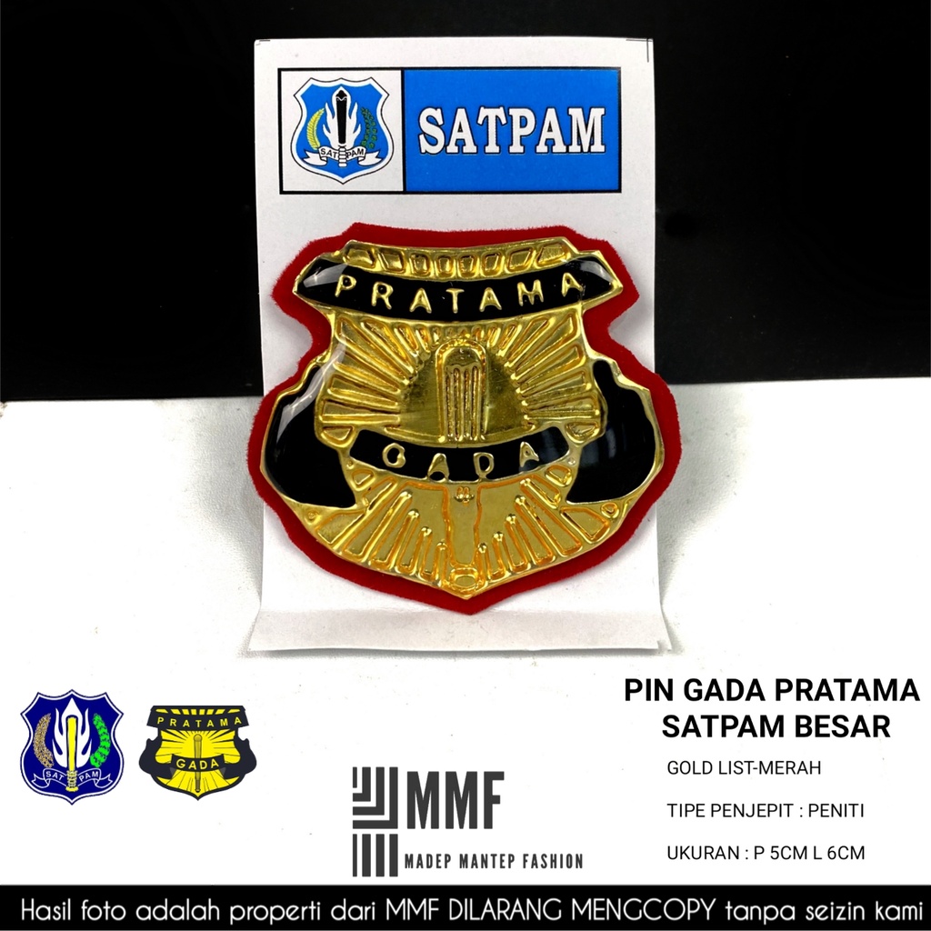 Jual Pin Gada Pratama Satpam Security Terbaru Ukuran Besar 5 x 6 ...