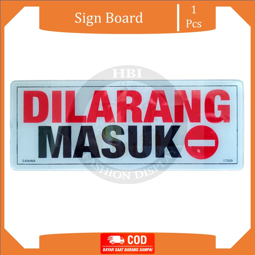 Jual Sign Board Papan Nama Dilarang Masuk | Shopee Indonesia