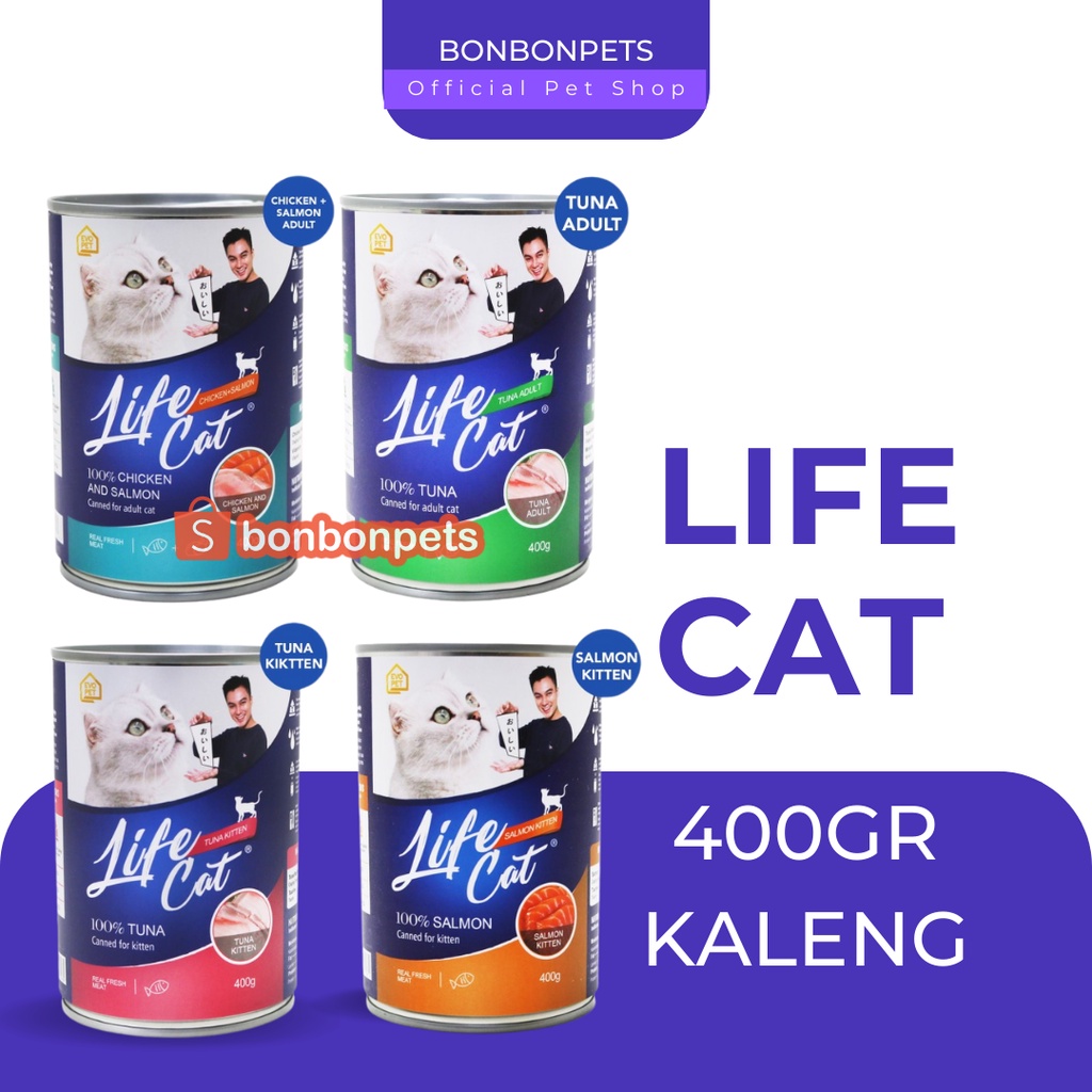 Jual Life Cat Kaleng 400gr Makanan Kucing Basah Lifecat Kaleng 400 Gr ...