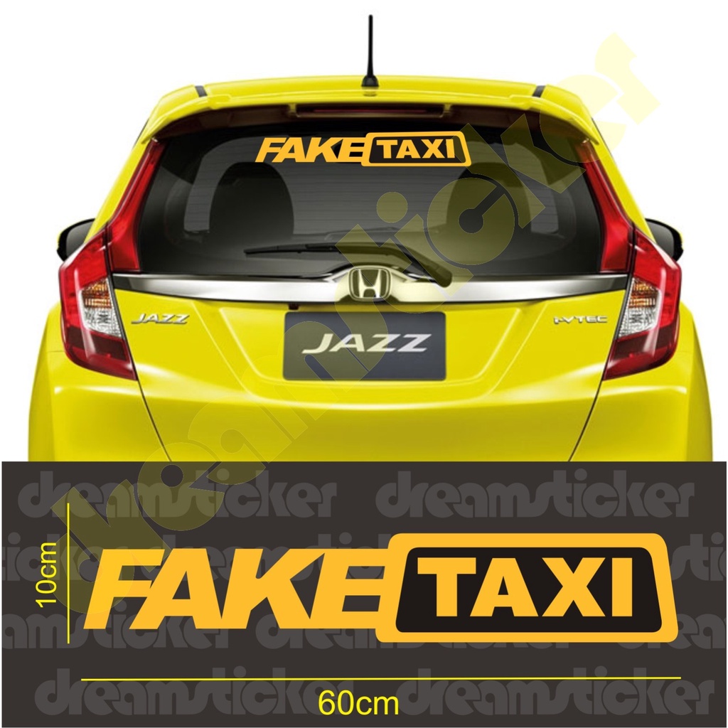 Jual Sticker Stiker Mobil Fake Taxi Kaca Belakang | Shopee Indonesia