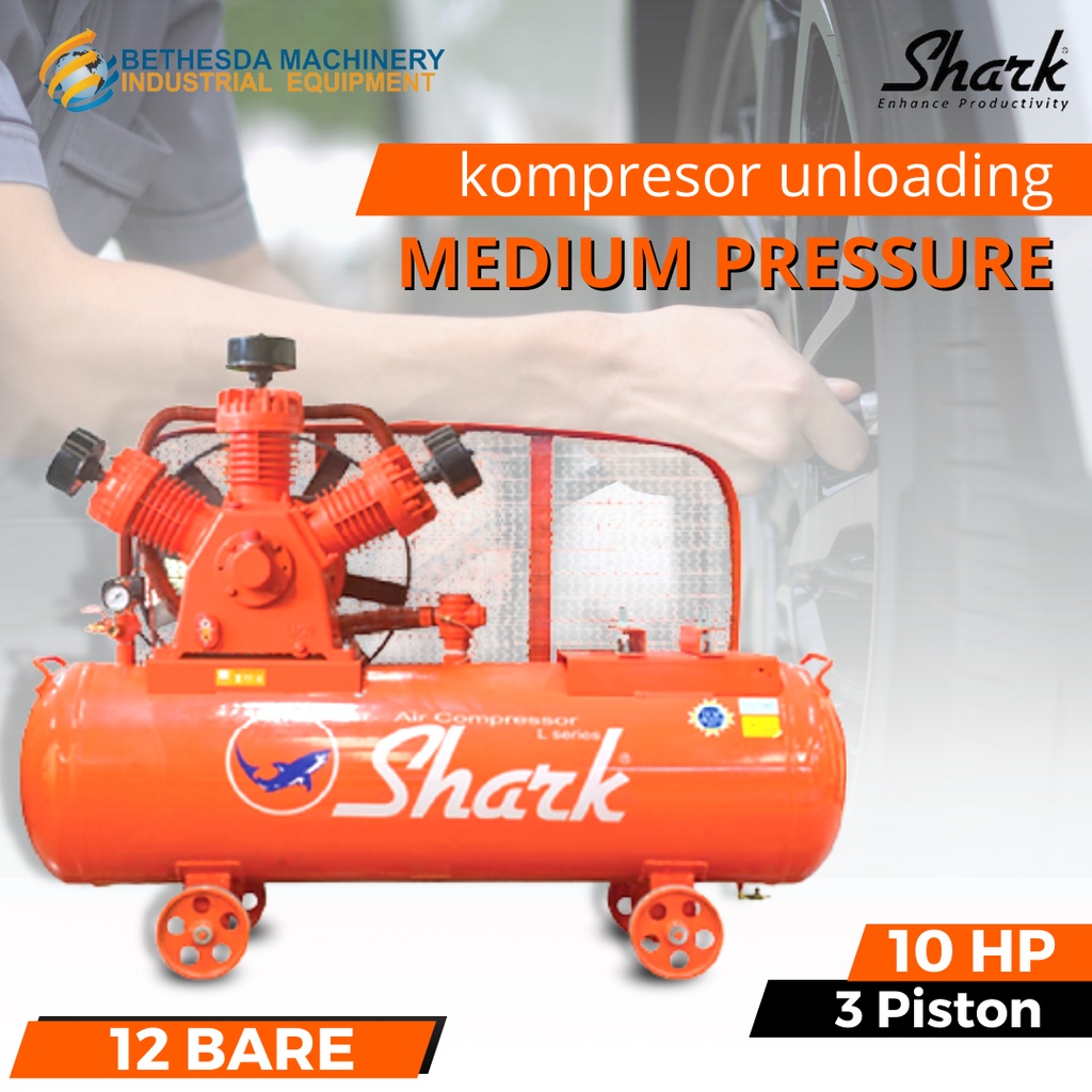 Jual Shark Air compressor / kompresor udara 10 hp 12 Bar / Kompresor ...