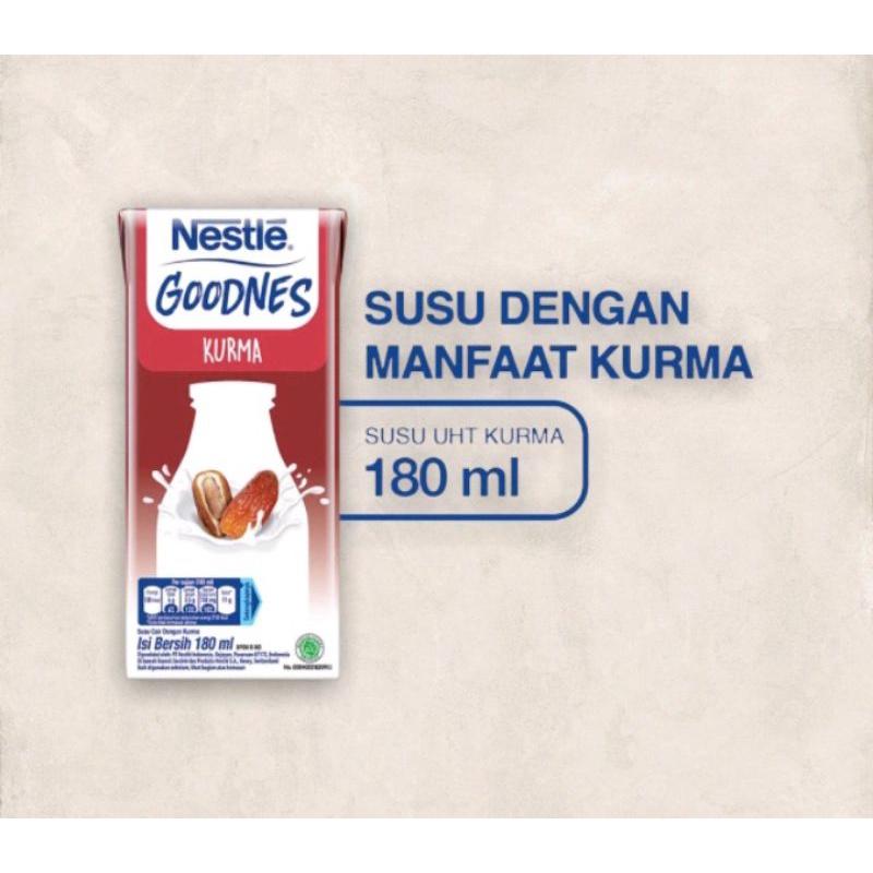 Jual promo nestle goodness susu kurma uht 180ml can kaleng 189ml ...