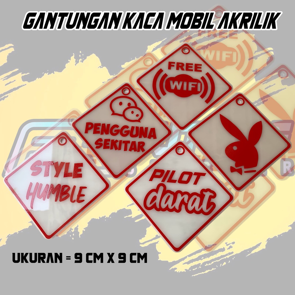 Jual GANTUNGAN KACA MOBIL ( AKRILIK ) | Shopee Indonesia