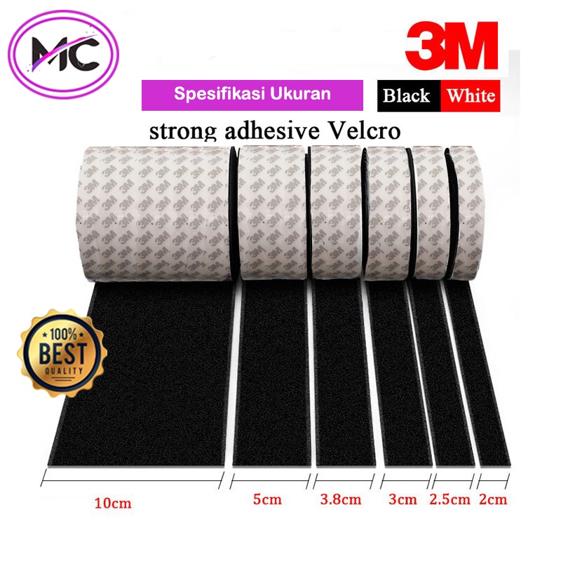 Jual Velcro Perekat Velcro Tape Lakban Double Tape Hook and Loop ...