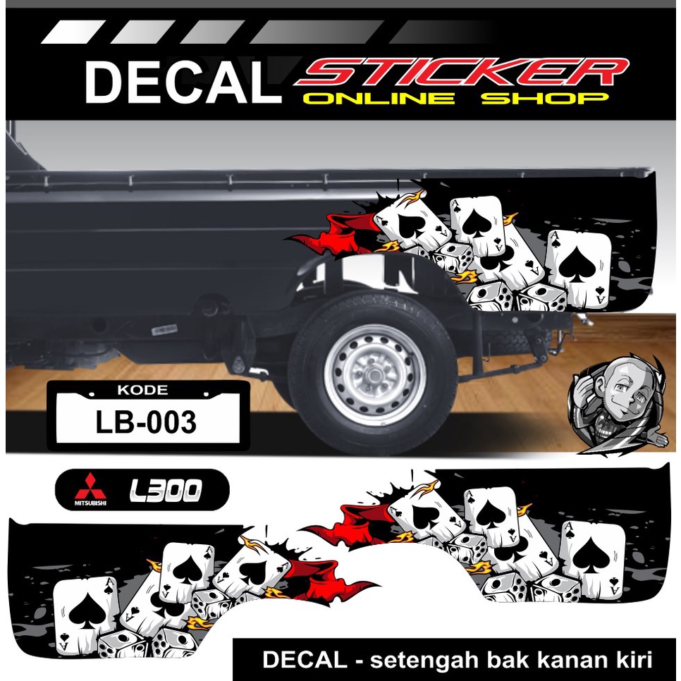 Jual STIKER L300 BAK SAMPING PICKUP DECAL STICKER PRINT ANTIGORES ...