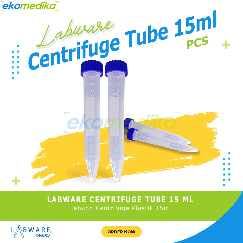 Jual Tabung Sentrifuse 15ml Centrifuge Plastik 15ml / Charuzu Labware ...