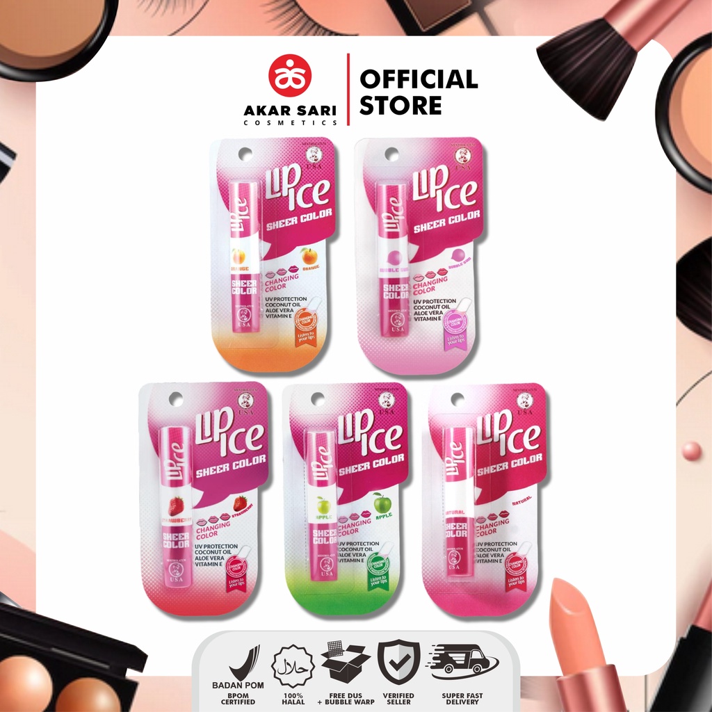 Jual LIP ICE SHEER COLOR - Apple | Bubble Gum | Natural | Strawberry ...