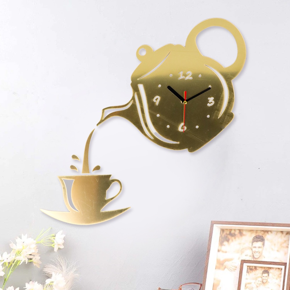 Jual Jam Dinding aesthetic Quartz Creative Design Model Teko Kopi Unik ...