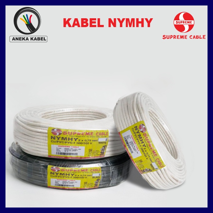 Jual Kabel Listrik Tembaga / Kabel NYMHY 2x0.75mm 3x0.75mm / Kabel Listrik Serabut Merek Eterna ...
