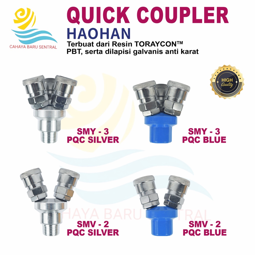Jual Coupler Cabang Quick Coupler 2 & 3 Kopler Cabang Kompresor 2 Dan 3 ...