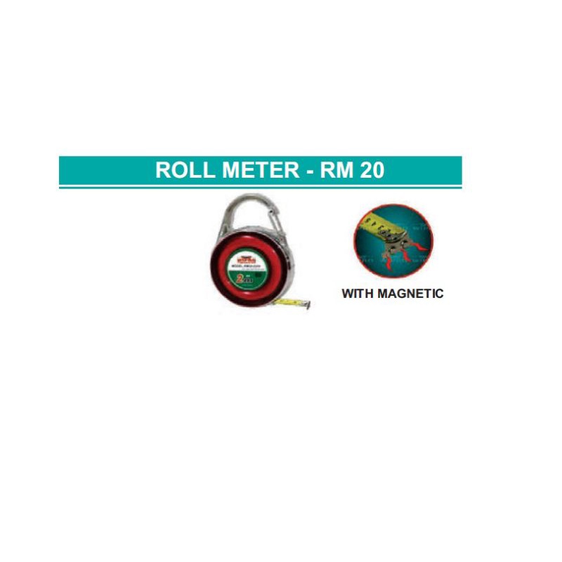Jual Roll Meter Size 2 M x 9mm - Wipro RM20 | Shopee Indonesia