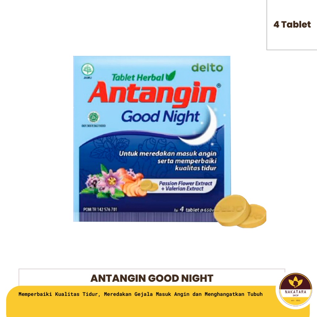 Jual ANTANGIN GOOD NIGHT TABLET HERBAL ISI 4 TABLET UNTUK MEMPERBAIKI ...