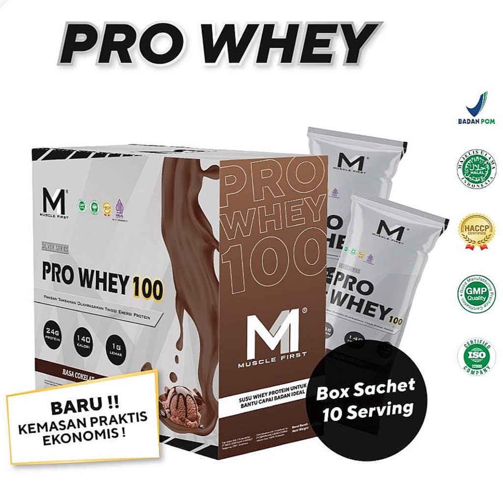 Jual M1 ProWhey 1 Box isi 12 Sachet 40gr COKLAT Pro Whey Mini - Muscle ...