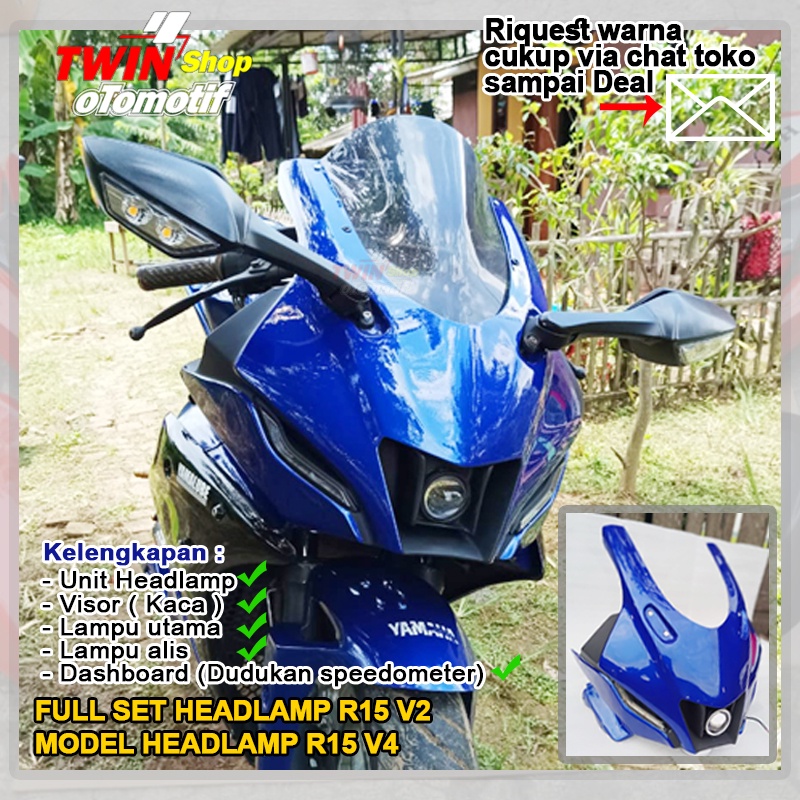 Jual HEADLAMP R15 V4 UNTUK R15V2, HEADLAMP R15 V2 MODEL HEADLAMP R15V4 ...