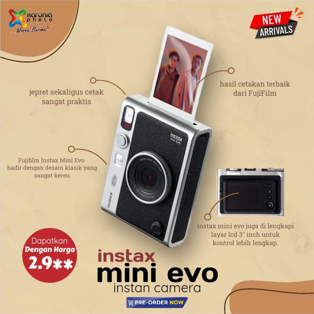 Jual Instax mini evo instan kamera fujifilm // kamera instax mini evo ...