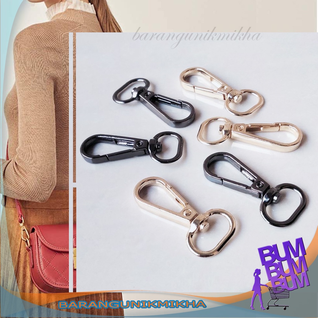 Jual Besi Pengait Tali Tas / Kew Kew Lanyard Snap Hook Strap Besi ...