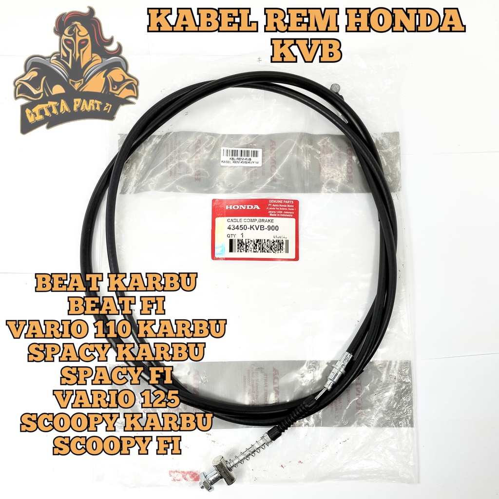 Jual KABEL REM HONDA AHM KVB KUALITAS ASLI ORIGINAL HONDA AHM PRESISI ...