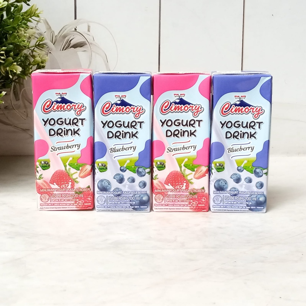 Jual Cimory Yogurt Drink 200ml (Strawberry/Blueberry/Mixed Fruit) Exp Juni 2025 | Shopee Indonesia