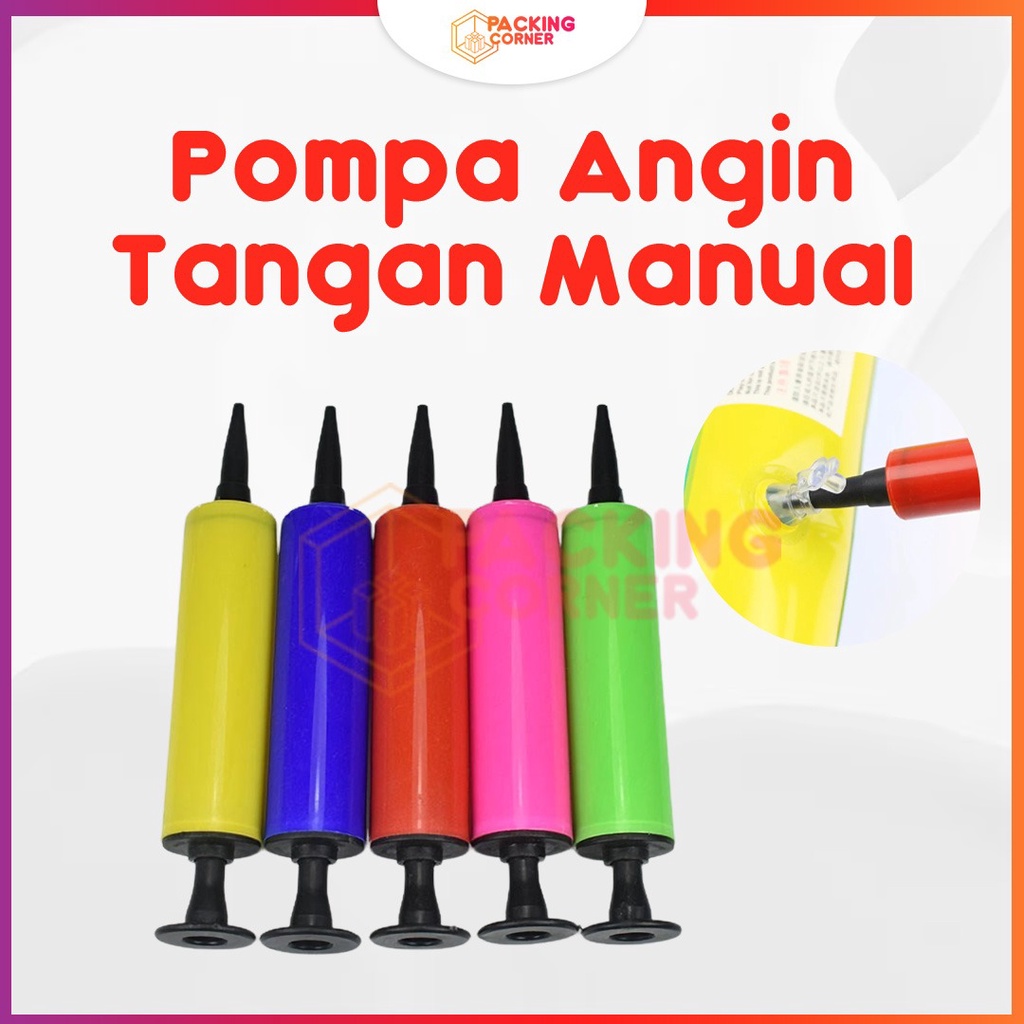 Jual Pompa Angin Tangan Manual Alat Peniup Balon Karet Latex Foil Hand ...