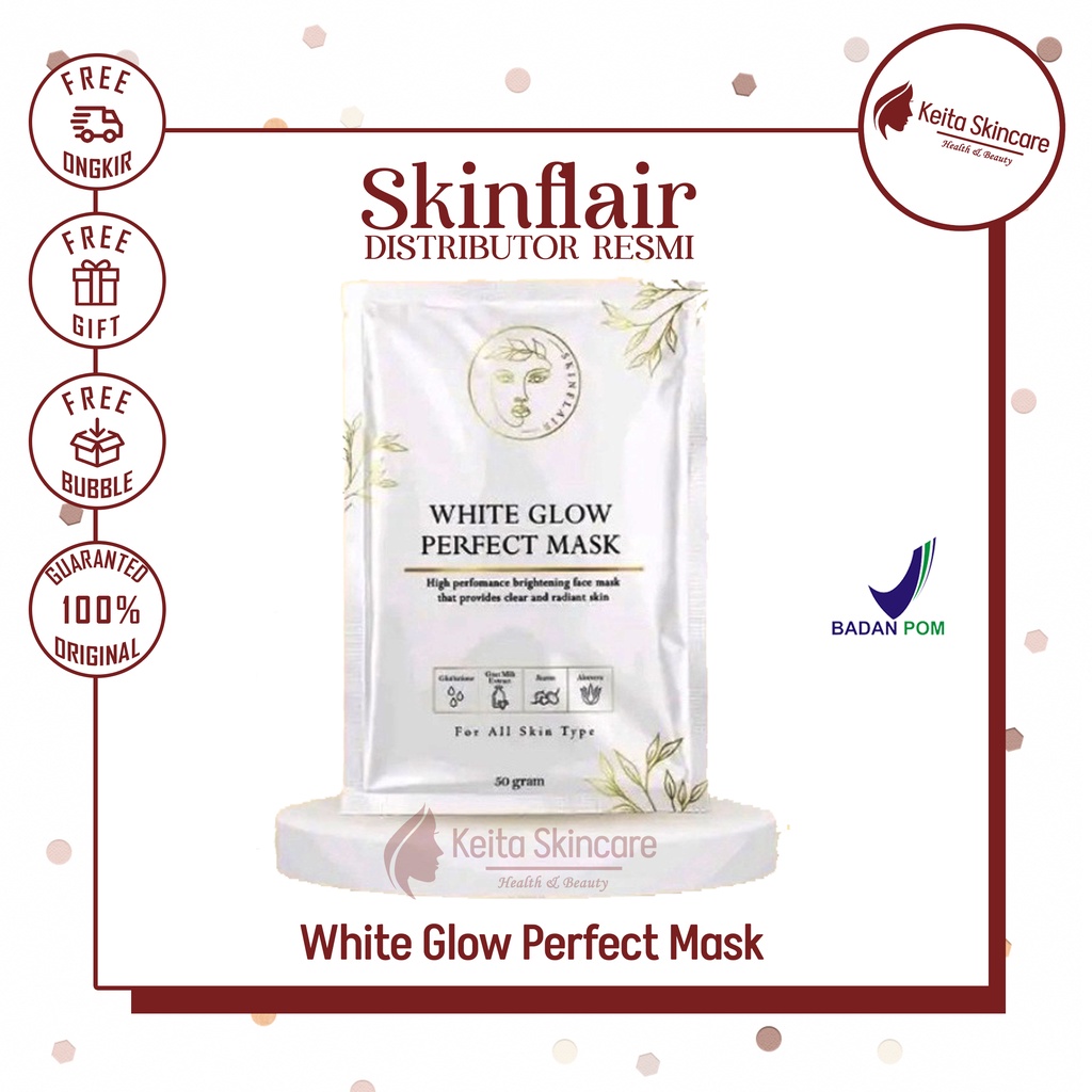 Jual Ready stock Skinflair White Glow Perfect Mask | Masker Skinflair ...