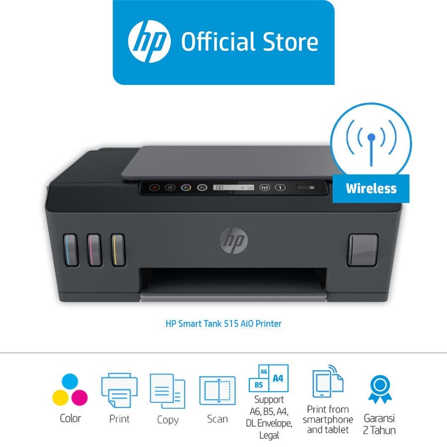 Jual HP Smart Tank 519 Wireless Printer (Print, Scan, Copy) - Hitam ...