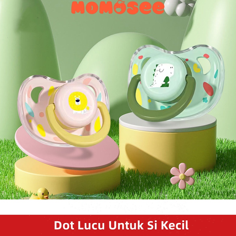 Jual Momosee Dot Empeng Bayi Datar Silikon BPA Free Empeng Bayi 0 Bulan ...