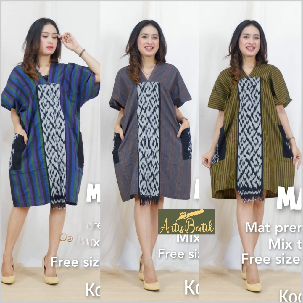 Jual DRESS MALIKA TUNIK CANTIK BATIK ETNIK BATIK WANITA SERGAAM BATIK ...